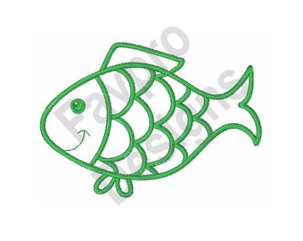 Three Fish Outline Machine Embroidery Design - Etsy