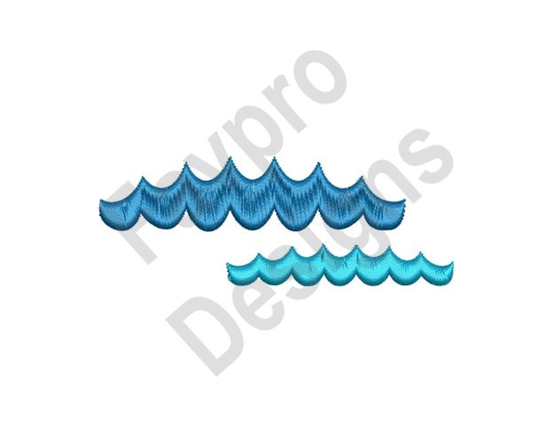 Water Waves - Machine Embroidery Design - Etsy