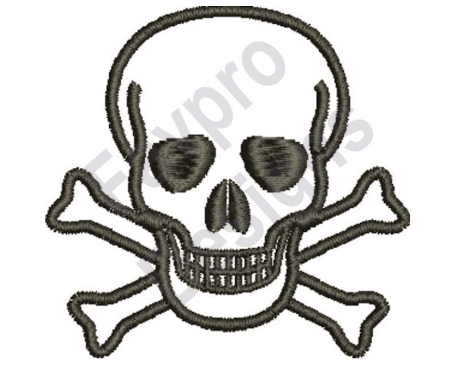 Skull and Crossbones - Machine Embroidery Design - Etsy