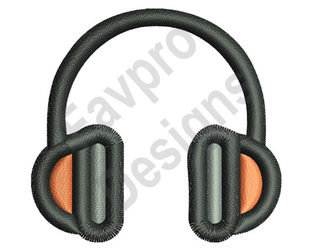 Headphones Machine Embroidery Design - Etsy