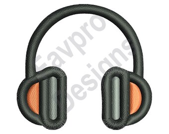 Headphones Machine Embroidery Design, Headphones Embroidery Pattern ...