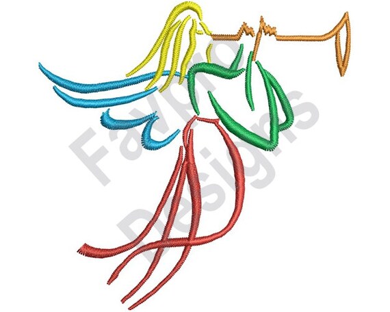 Angel Outline Machine Embroidery Design | Etsy