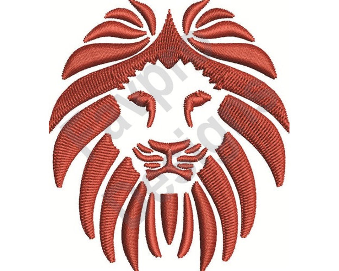 Lion Head Machine Embroidery Design - Etsy