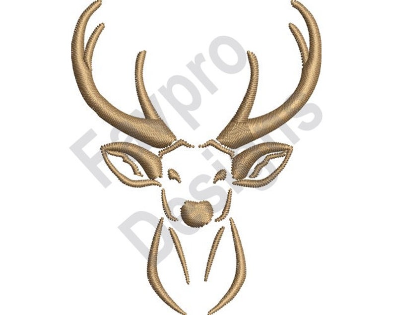 Deer Head Machine Embroidery Design - Etsy