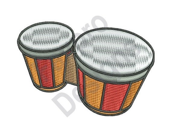 Bongos Machine Embroidery Design | Etsy