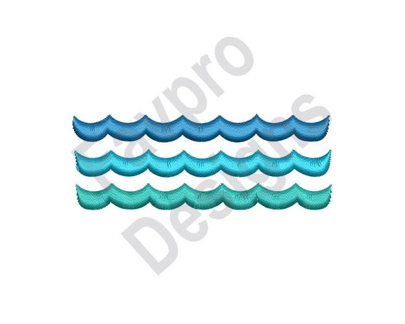 Water Waves Machine Embroidery Design - Etsy UK