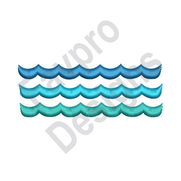 Water Embroidery Design Ocean Digital Design Waves Machine - Etsy