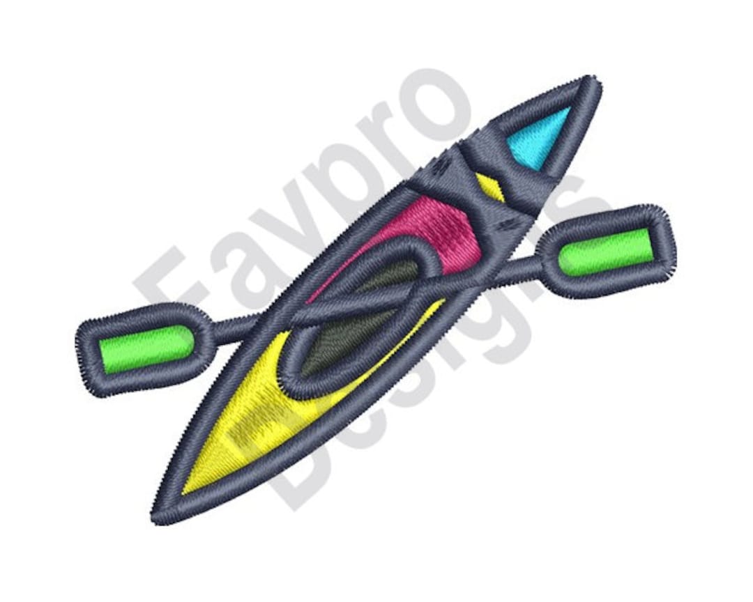 Kayak Boat - Machine Embroidery Design - Etsy