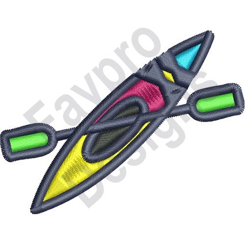 Kayak Boat Machine Embroidery Design - Etsy