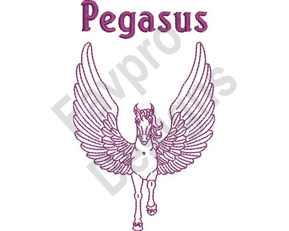 Pegasus Machine Embroidery Design | Etsy