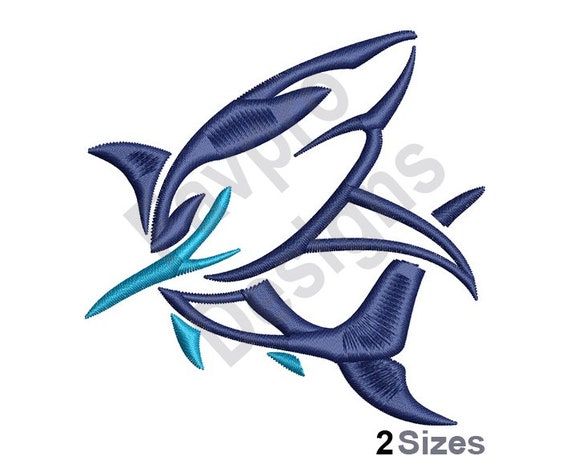 Shark Machine Embroidery Design | Etsy