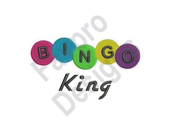 Bingo King Machine Embroidery Design | Etsy