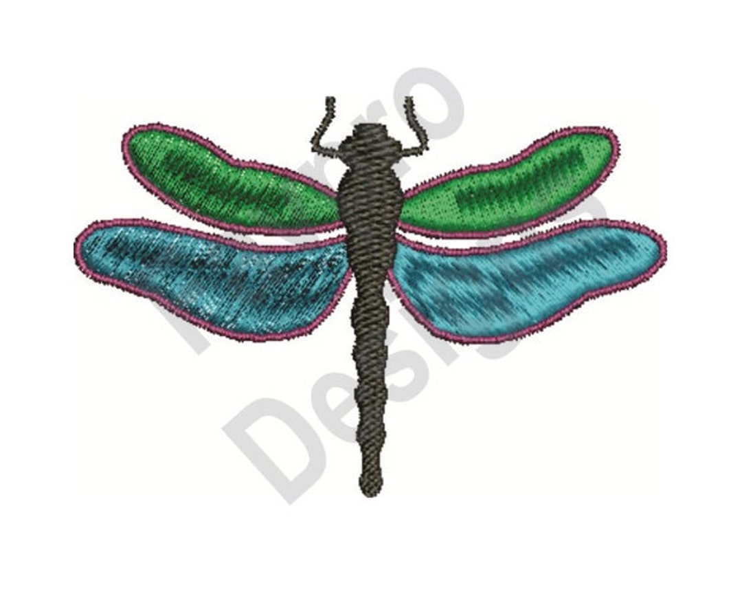 A Dragonfly - Machine Embroidery Design - Etsy