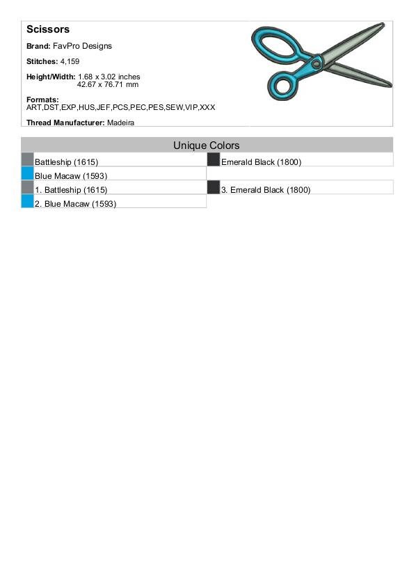 Scissors - Machine Embroidery Design - Etsy