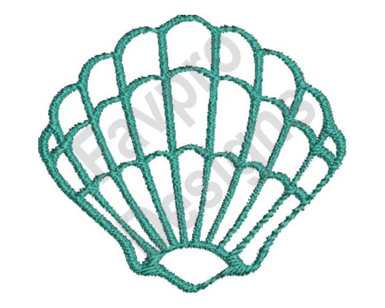 Sea Shell Outline Machine Embroidery Design - Etsy