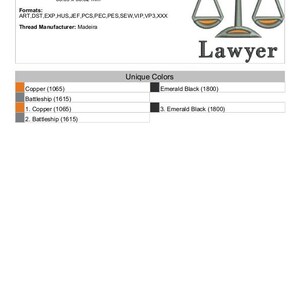 Lawyer - Machine Embroidery Design - Etsy