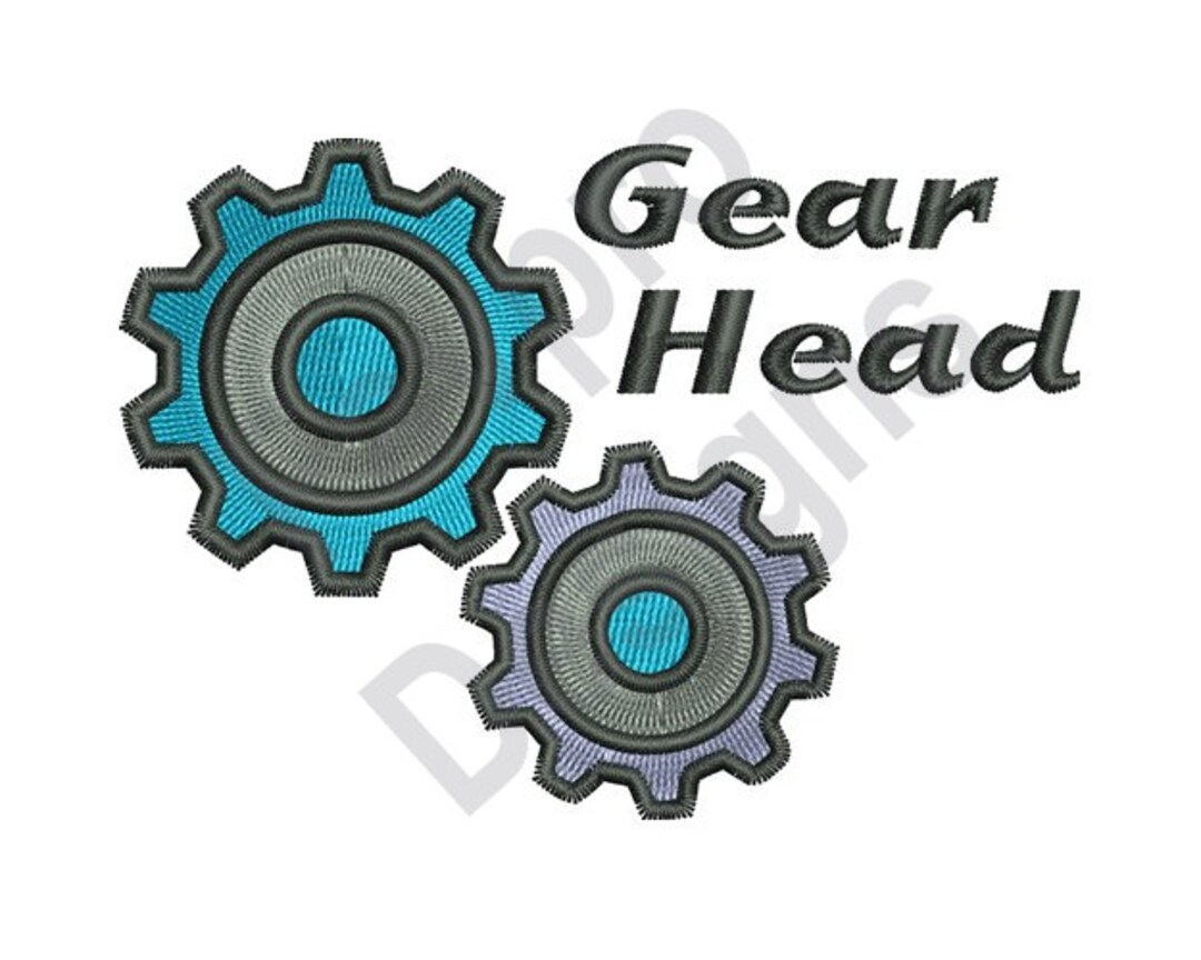 Gear Head - Machine Embroidery Design - Etsy