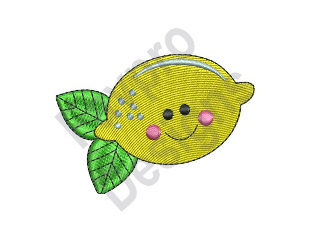 Happy Lemon - Machine Embroidery Design - Etsy