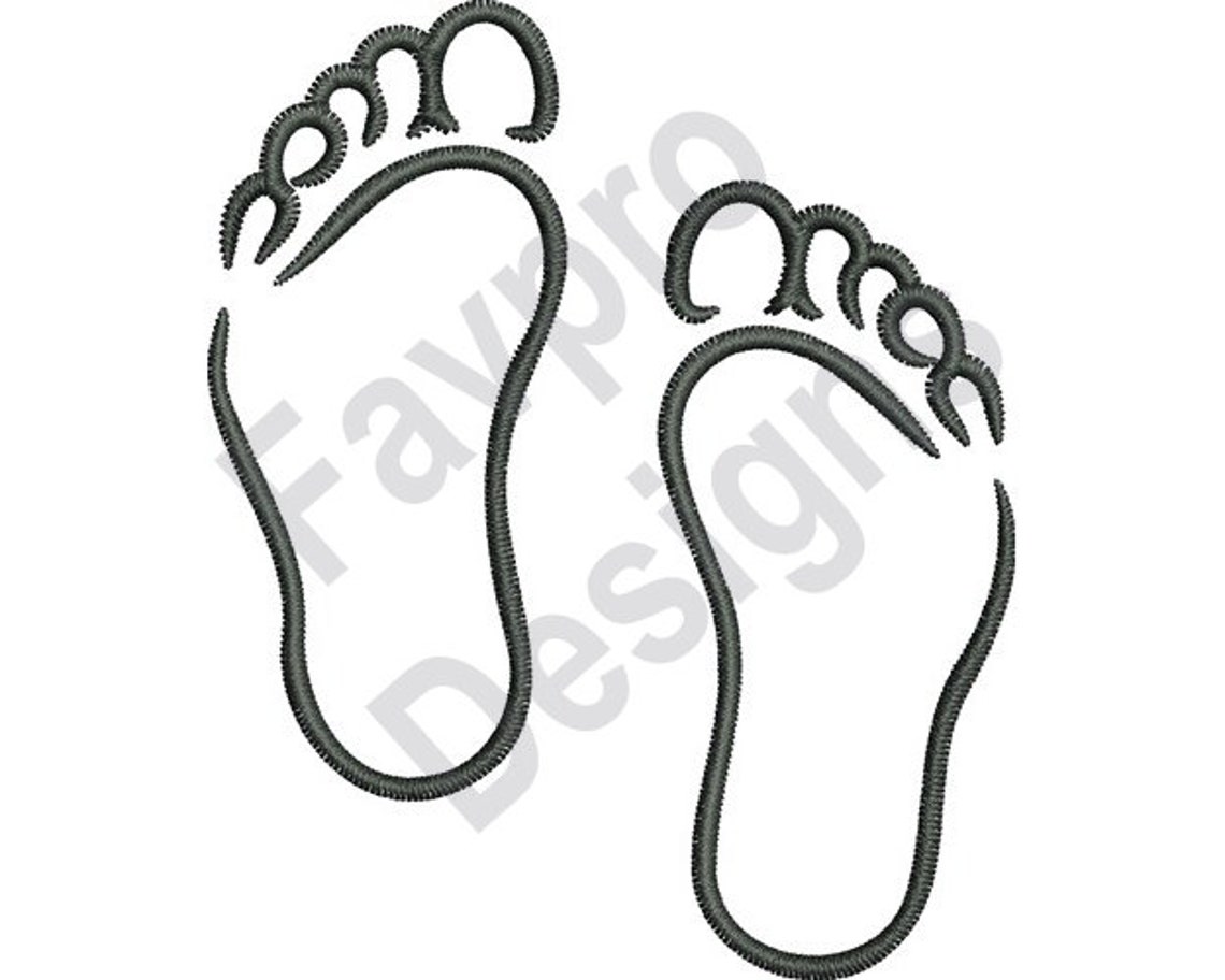 Foot Prints Machine Embroidery Design - Etsy