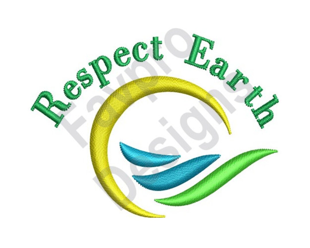 Respect Earth - Machine Embroidery Design - Etsy