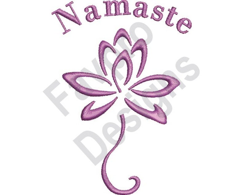 Namaste Machine Embroidery Design - Etsy