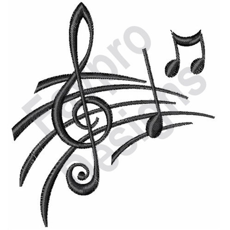 Music Embroidery - Etsy