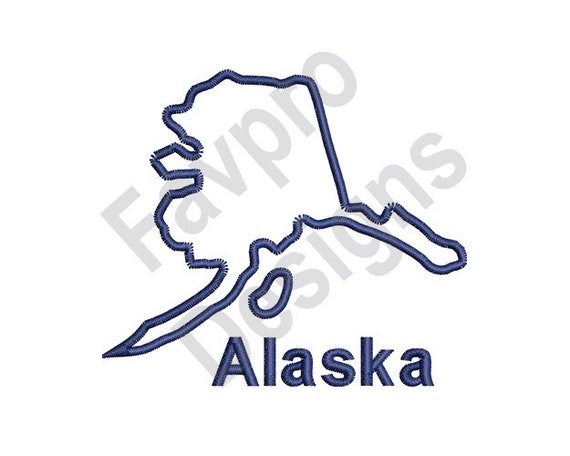 Alaska Outline Machine Embroidery Design | Etsy