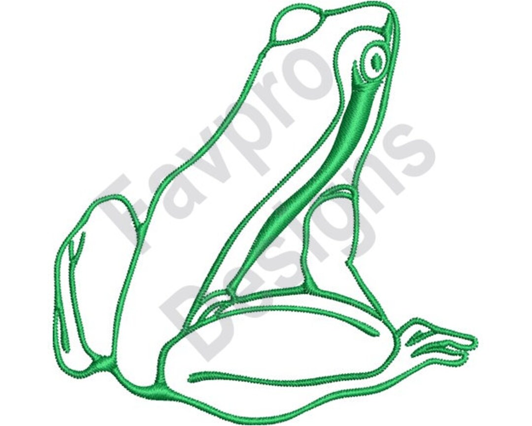 Green Frog - Machine Embroidery Design - Etsy