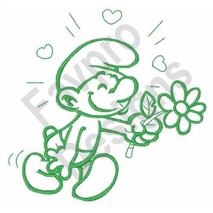 Smurf Outline - Machine Embroidery Design - Etsy