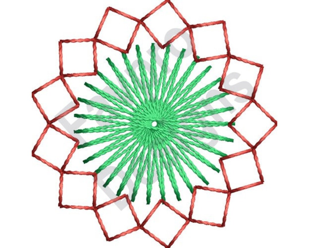 Starburst Decoration - Machine Embroidery Design - Etsy