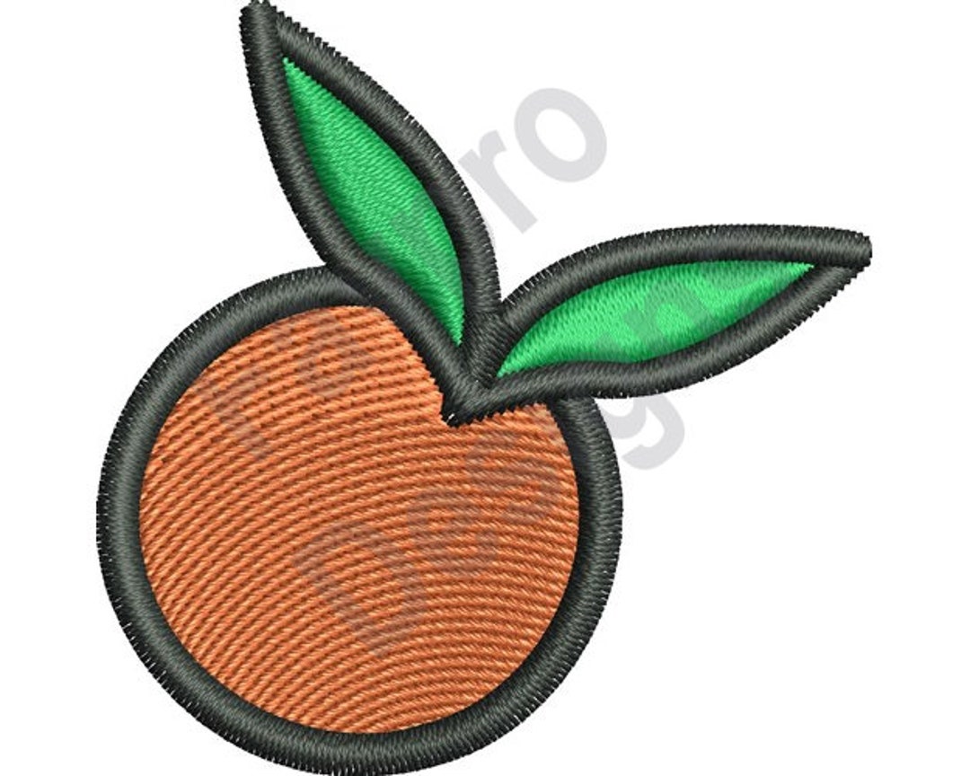Orange - Machine Embroidery Design - Etsy