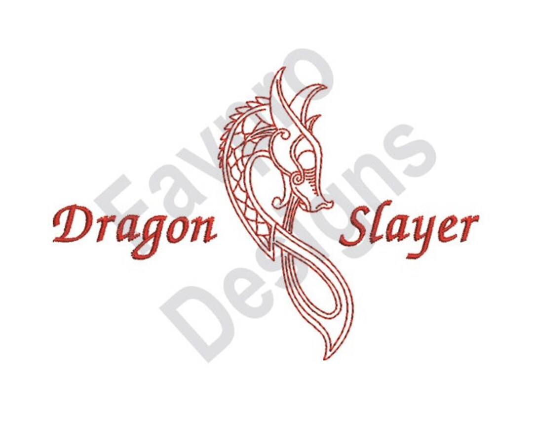 Dragon Slayer - Machine Embroidery Design - Etsy