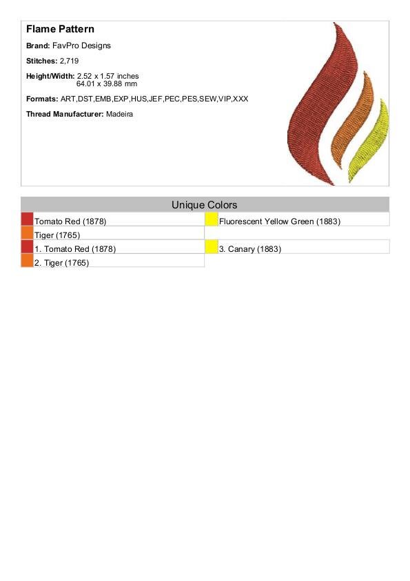 Flame Pattern Machine Embroidery Design - Etsy