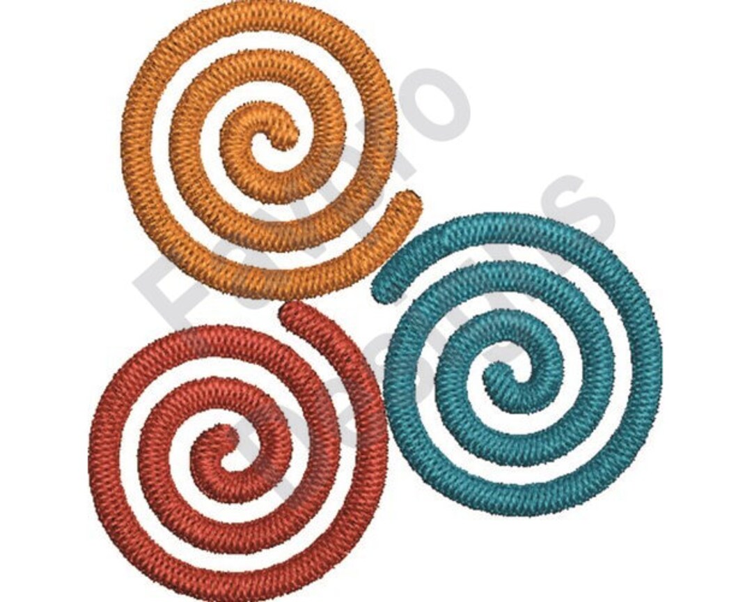 Three Spirals - Machine Embroidery Design - Etsy