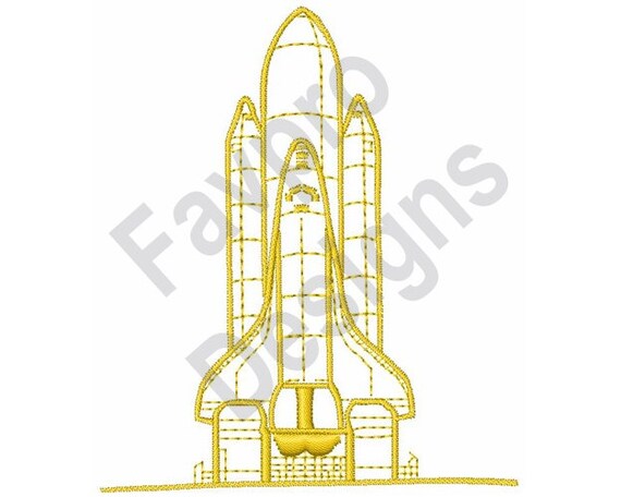 Space Shuttle Machine Embroidery Design - Etsy