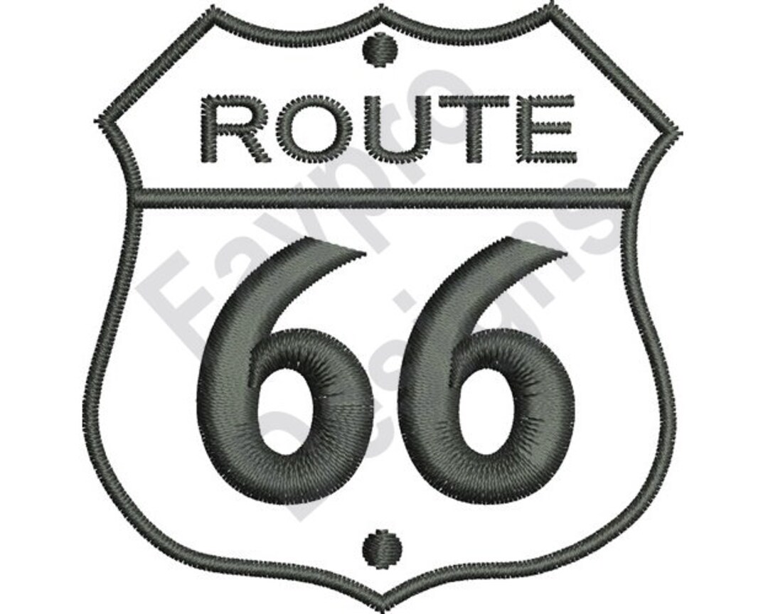 Route 66 Outline - Machine Embroidery Design - Etsy
