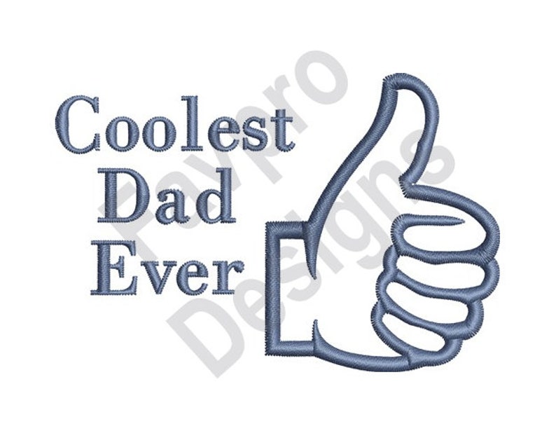 Thumbs up Dad Outline - Machine Embroidery Design - Etsy