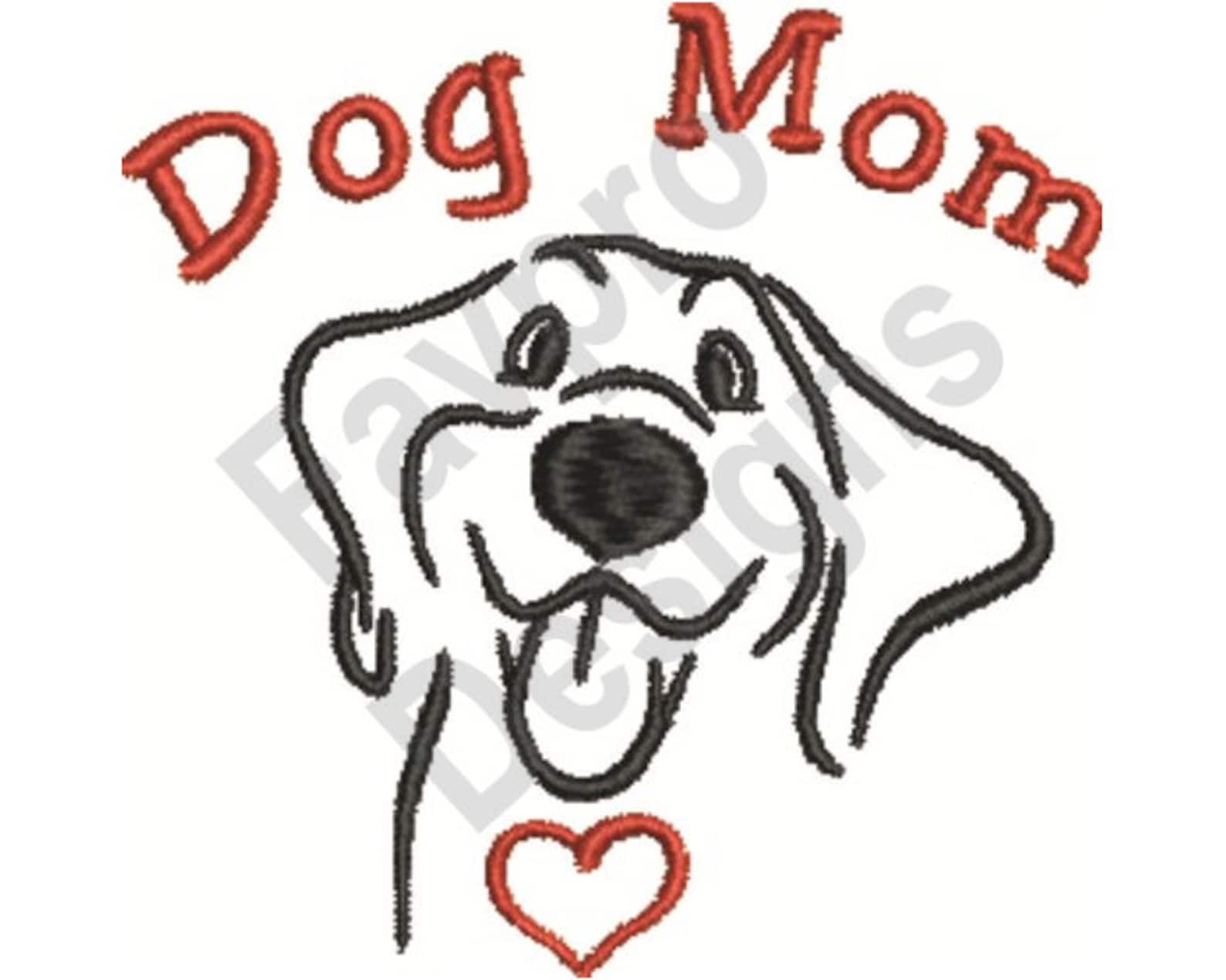 Dog Mom Machine Embroidery Design - Etsy