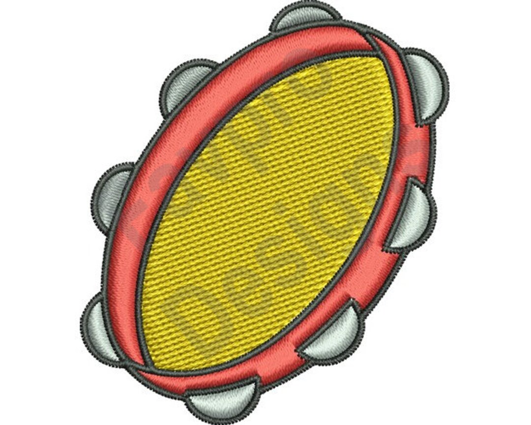 Tambourine - Machine Embroidery Design - Etsy