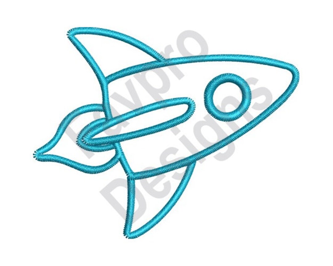 Rocket Outline - Machine Embroidery Design - Etsy