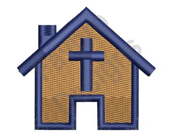 Church Machine Embroidery Design - Instant Download - Etsy