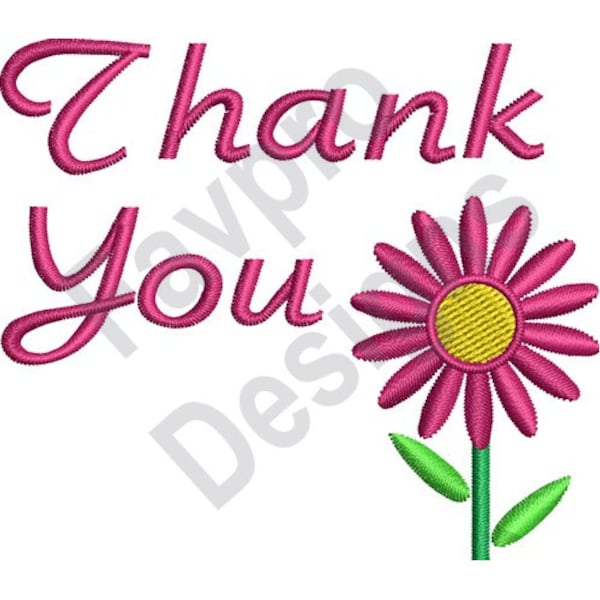 Embroidery Design for Thank You Card - Etsy