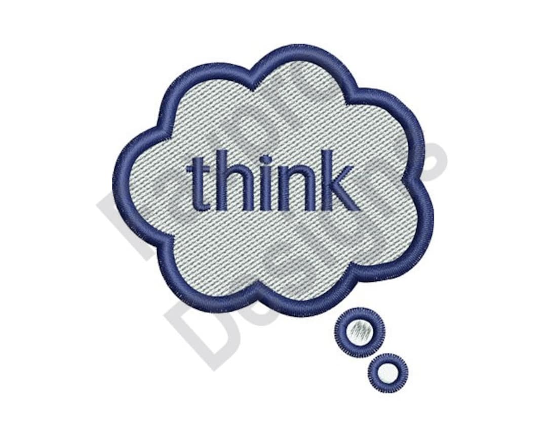 Think Bubble - Machine Embroidery Design - Etsy