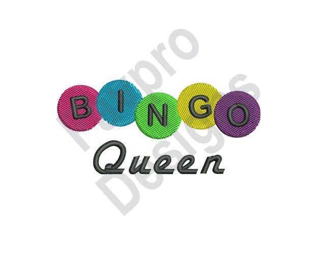 Bingo Queen - Machine Embroidery Design - Etsy