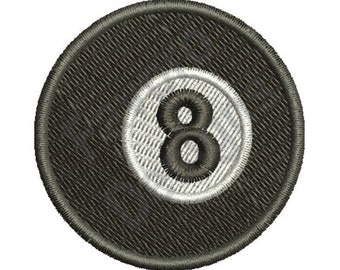 Eight Ball Pool Machine Embroidery Design, Embroidery Designs, Machine ...