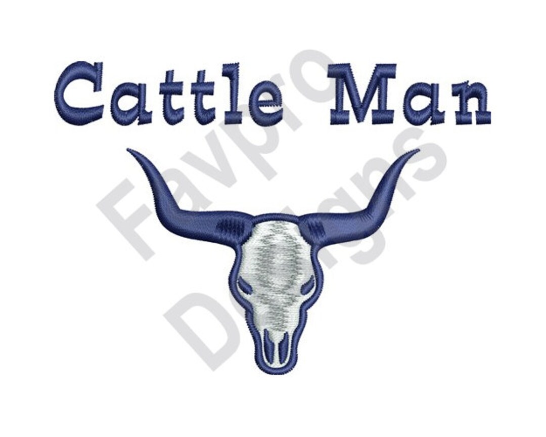 Cattle Man - Machine Embroidery Design - Etsy
