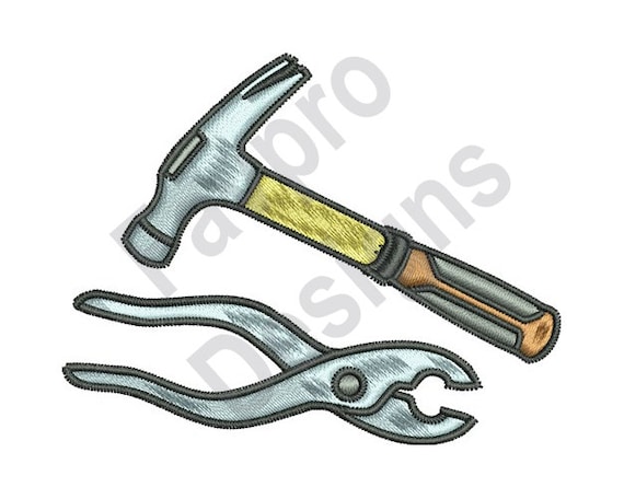 Hammer & Pliers Machine Embroidery Design - Etsy