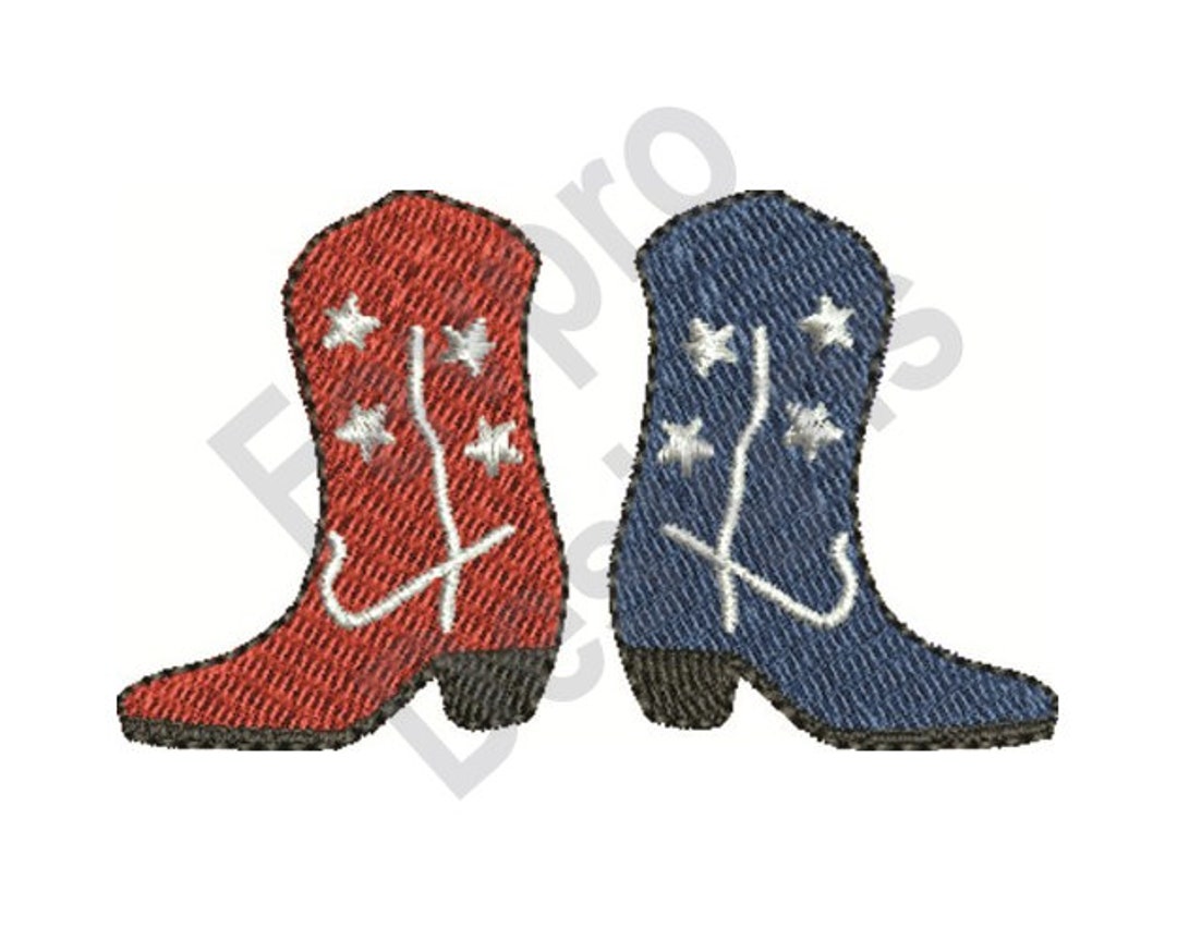 Cowboy Boots - Machine Embroidery Design - Etsy