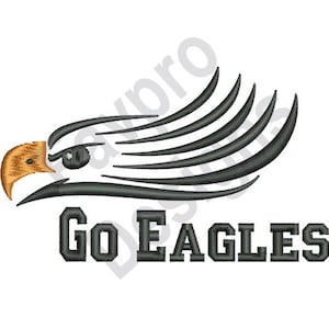 Go Eagles - Machine Embroidery Design - Etsy