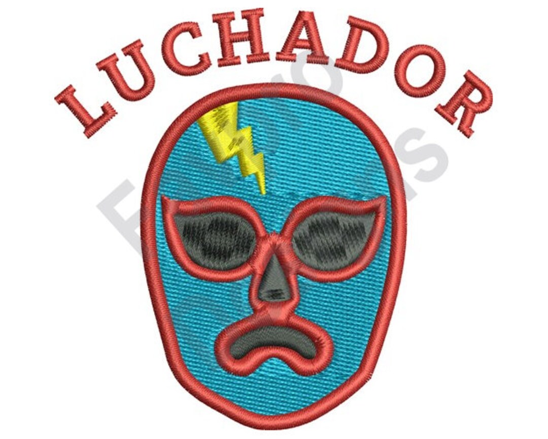 Luchador Machine Embroidery Design - Etsy